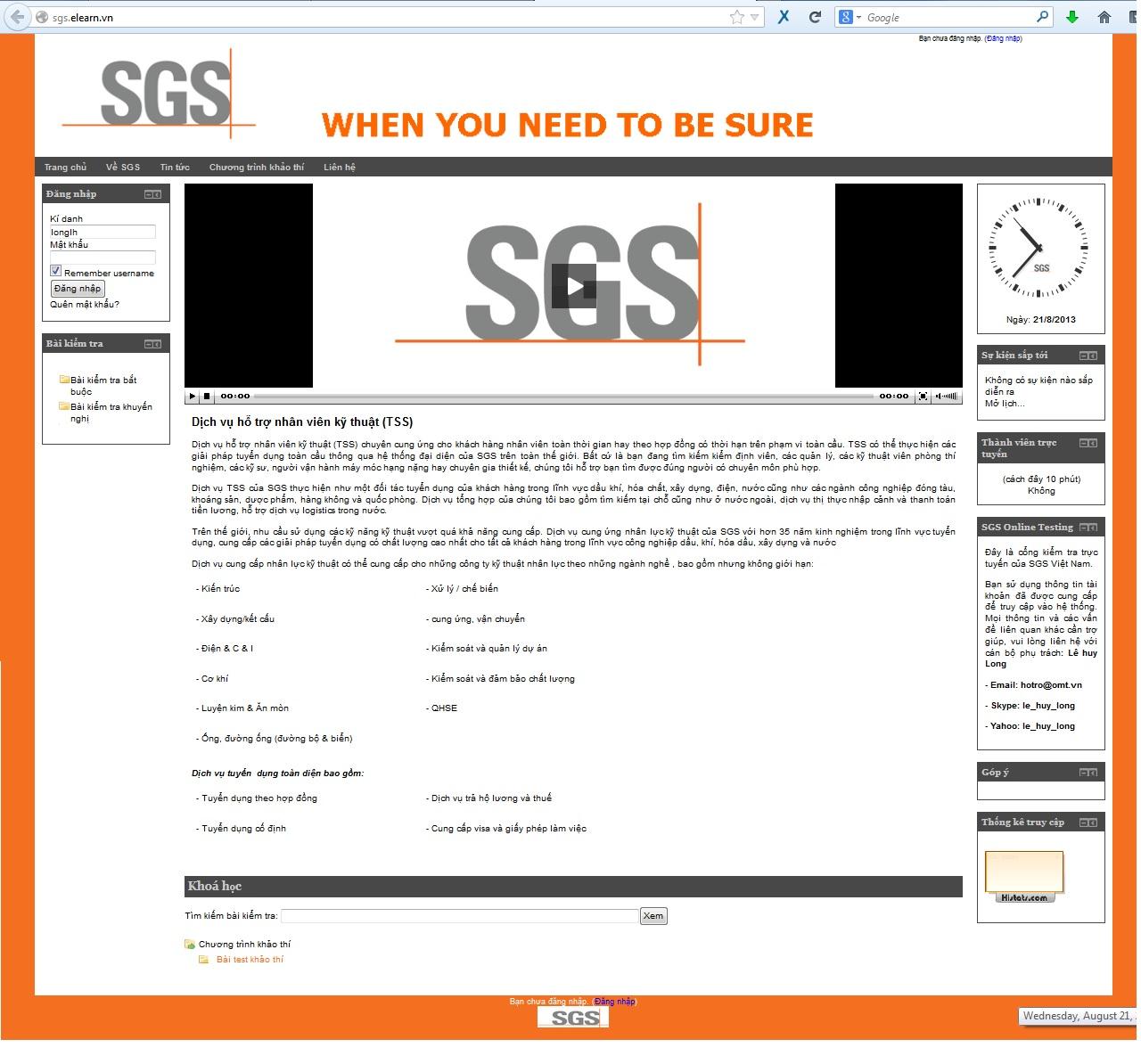 Xây dựng cổng kiểm tra trực tuyến cho SGS Việt Nam – OMT
